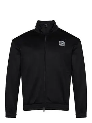 Vetements Biker Cross Tape Track Zip-up Jacket - Black