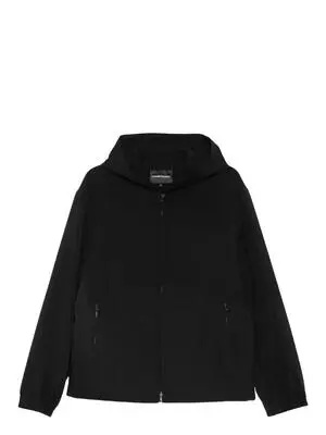 Emporio Armani Hooded Zip-up Jacket - Black