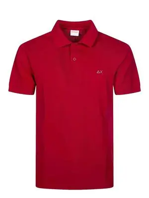 SUN 68 Logo-embroidery Polo Shirt - Red