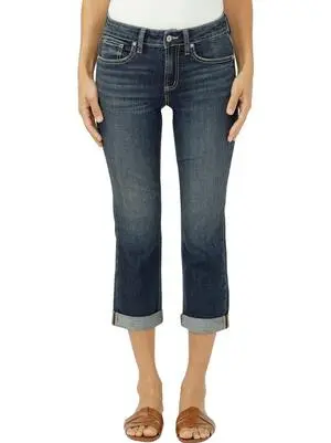 SILVER JEANS CO. Suki Americana Curvy Mid-rise Capri Jeans - Dreamscape