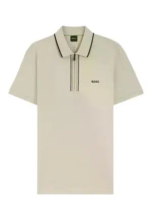 BOSS Logo-detail Polo Shirt - Neutrals