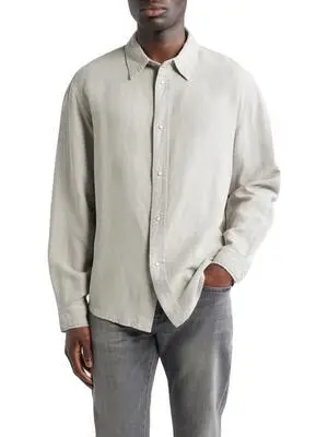 FRAME Classic Front Snap Shirt - Light Stone