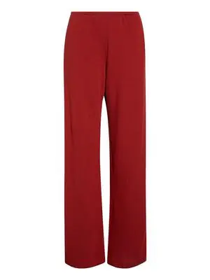 LESET Lauren Knit Wide-leg Pants - Rust