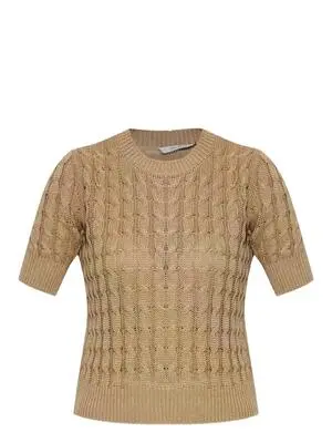MAX MARA Cable-Knit Linen Top