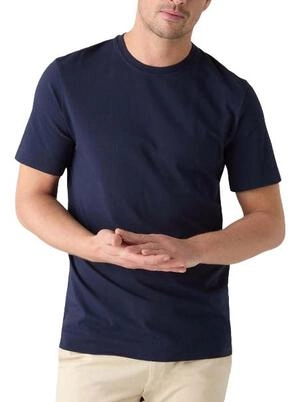 Robert Talbott Stretch Jersey Dean Tee - Classic Navy