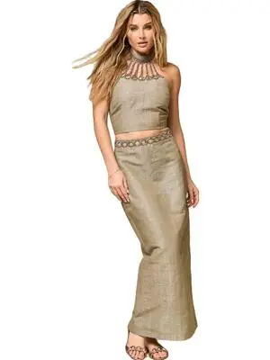BTB LOS ANGELES Clarissa Halter Crop Top