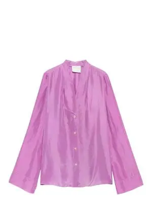 FORTE_FORTE Button Shirt - Purple