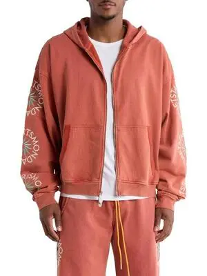 DIET STARTS MONDAY Sol Graphic Zip Hoodie - Red