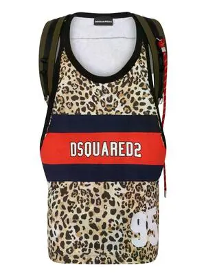 Dsquared2 Animal-print Tank Top - Brown