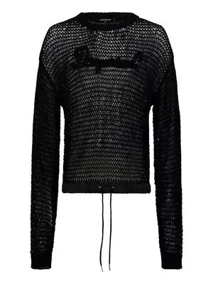 Dsquared2 Open Work-detail Embroidery-logo Sweater - Black
