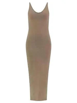 ENTIRE STUDIOS Midi Ribbed Dress - Neutrals