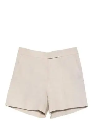 Max Mara Tailored Linen Shorts Neutrals