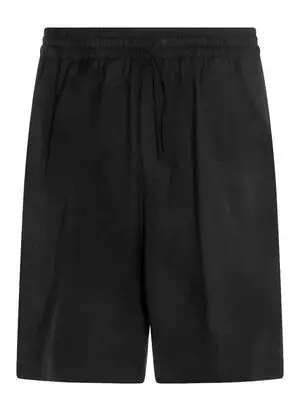 SEVEN GAUGE Wool Drawstring Shorts - Black