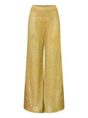 CAMILLA Openwork Knit Palazzo Pants