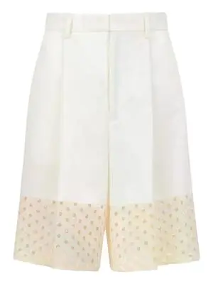Marni Broderie Anglaise Pleated Shorts - White