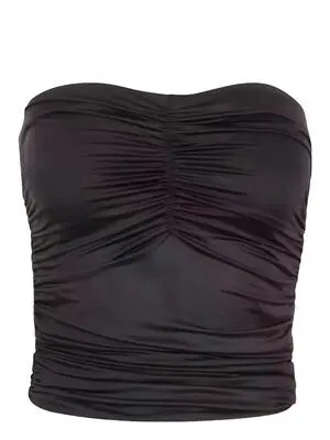 Essentiel Antwerp Ruched Bandeau Top - Black