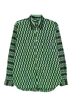 Comme Des Garçons Printed Shirt - Green