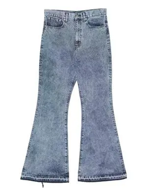 Junya Watanabe Frayed-hem Jeans - Blue