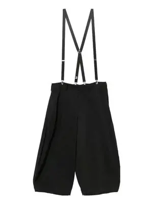 Comme Des Garçons Drop-crotch Suspenders Trousers - Black
