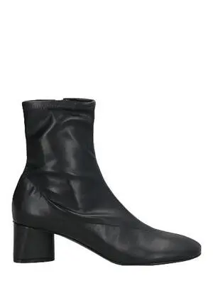 SERGIO ROSSI Leather Ankle Boots - Black