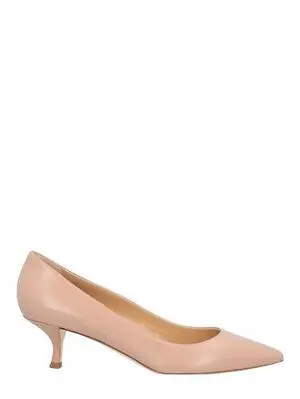 SERGIO ROSSI Leather Pointed Toe Pumps - Pink