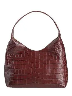 MANSUR GAVRIEL Leather Croc Effect Hobo Bag - Brown