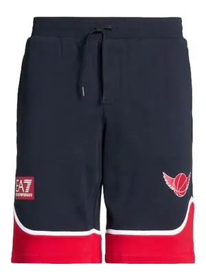 EA7 Cotton French Terry Athletic Shorts