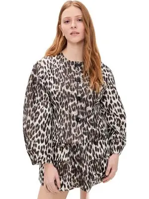 Baum Und Pferdgarten Leopard Print Button-up Jacket - Light Leopard