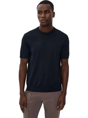 Theory Light Bilen Knit Soris Tee - Dark Eclipse