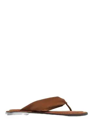 Bernardo Knotted Leather Sandals - Brown