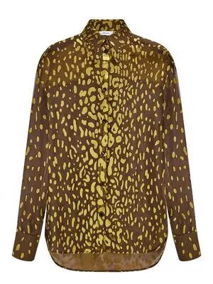 FERRAGAMO Devoré Georgette Shirt Yellow