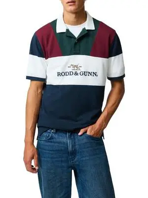 Rodd & Gunn Heathridge Original Fit Colorblock Cotton Piqué Polo - Eclipse