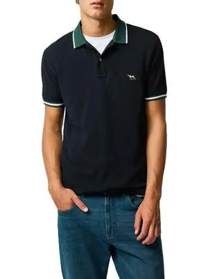 Rodd & Gunn New Lynn Sports Fit Tipped Cotton Piqué Polo - Onyx