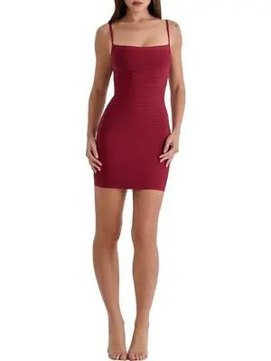 House Of Cb Bandage Mini Dress - Ruby