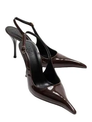 PROLOGUE SHOES Candy Pointed-Toe Stiletto Pumps Brown