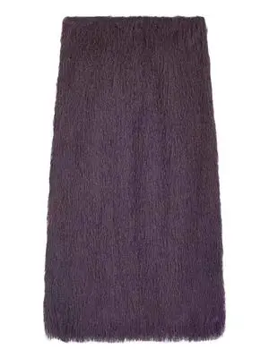 Dries Van Noten Midi Fringe Skirt - Purple