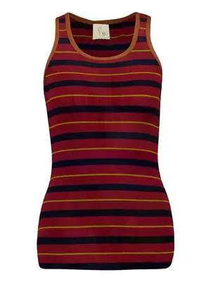PAULA Striped Tank Top - Red