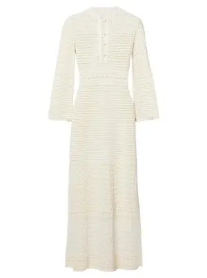 ERES Madone Crochet Maxi Dress - Beige