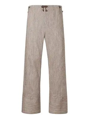 KIKO KOSTADINOV Kyan Cotton And Linen-blend Straight Pants - Multicoloured