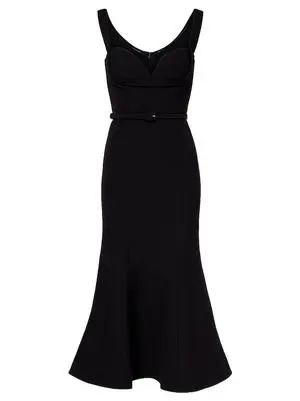 Roland Mouret Belted Corset Dress - Black