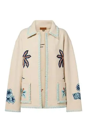 Alanui Virgin Wool Embroidered Jacket - Beige