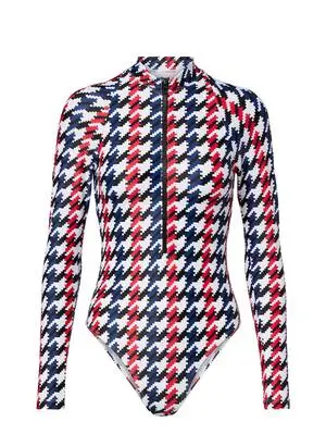 Perfect Moment Houndstooth Swimsuit Multicoloured