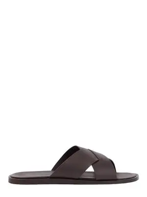 Orlebar Brown Muro Leather Sandals - Brown