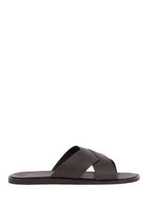 Orlebar Brown Muro Leather Sandals - Brown
