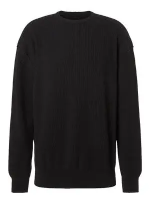 Rick Owens Jumbo Ls Virgin Wool Sweater - Black