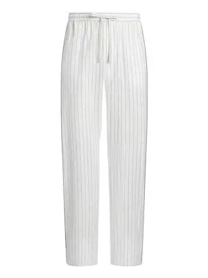 Dolce & Gabbana Striped Poplin Trousers White