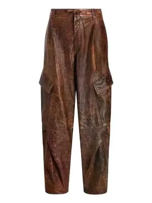 Dolce & Gabbana Lambskin Cargo Trousers - Brown
