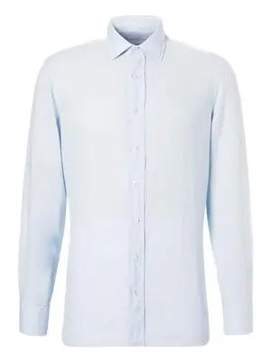 LARDINI Linen Shirt - Blue
