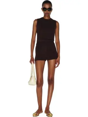 REFORMATION Roxana Cashmere Sweater Tank Top Brown