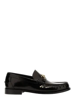 Versace Leather Moccasin - Black